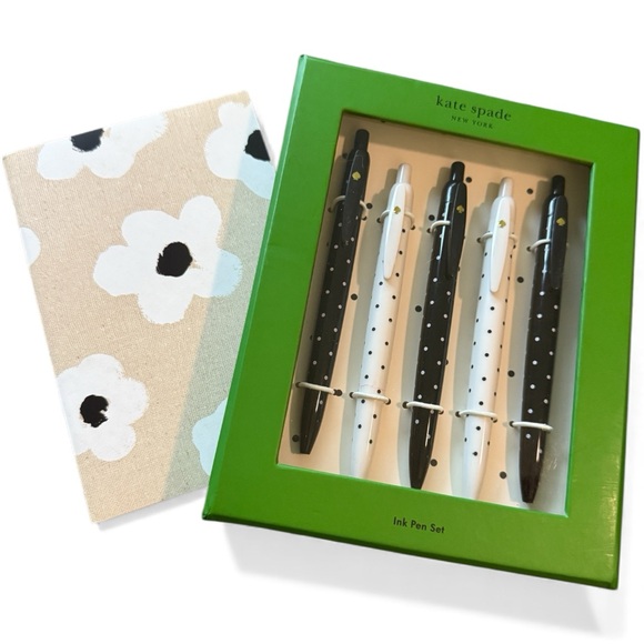 kate spade | Office | Kate Spade Polka Dot Pen Set With Kate Spade ...